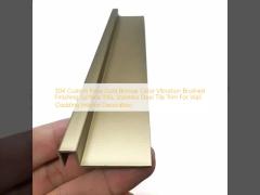 304 Custom Gold Color Vibration Brushed Finishing 316L Stainless Steel Tile Trim For Wall