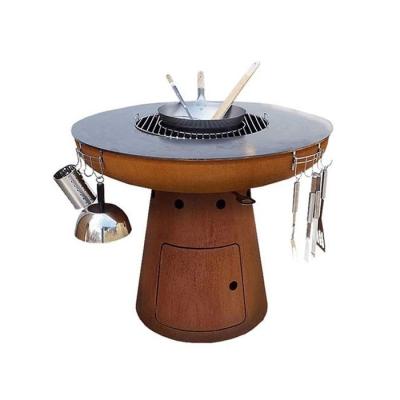 Cina Fuoco d'acciaio di campeggio su ordinazione Pit Bowl del giardino della griglia 600-1000mm del BARBECUE di Corten in vendita