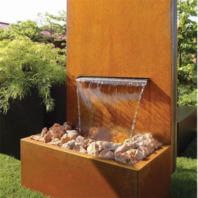 Cina Cascata d'acciaio arrugginita di Corten del giardino dello stagno di spessore rosso delle fontane 3mm in vendita