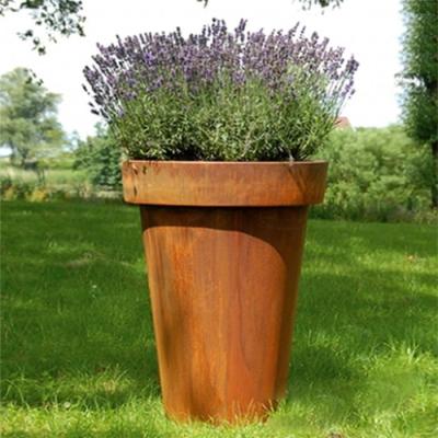 Китай Pre выдержанная высота плантатора 100cm Corten цилиндра Celso металла стальная продается