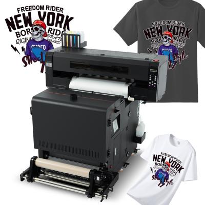 China 600mm Semi-Automatic T-Shirt Logo Printing Machine with Stainless Steel I3200 Print Head All-in-One DTF Inkjet Printer for sale