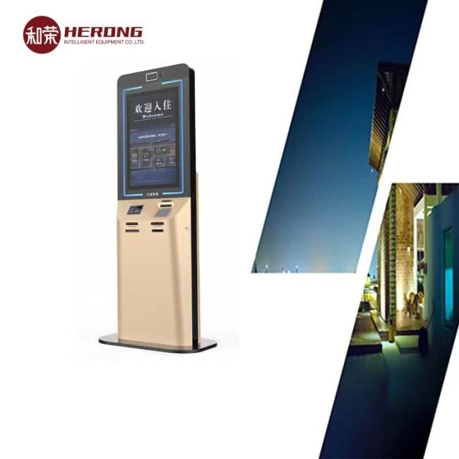 Hotel Self Service Check In Kiosk close-up