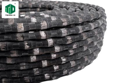Cina Il filo diamantato per tagliare la pietra della cava ha visto il rivestimento in gomma con perline diamantate da 11,5 mm in vendita