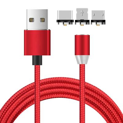 Cina Cavo magnetico girante di 360 LED USB, 3 antiusura in 1 cavo di dati magnetico in vendita