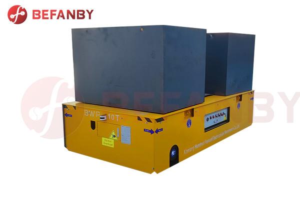 Chariot sans rail à télécommande de la direction 10T avec le fonctionnement sur batterie