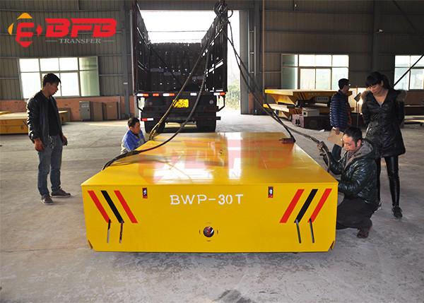 Sistema del carro de 30 Ton Motorised Flat Bed Transport para la dirección del tubo del metal