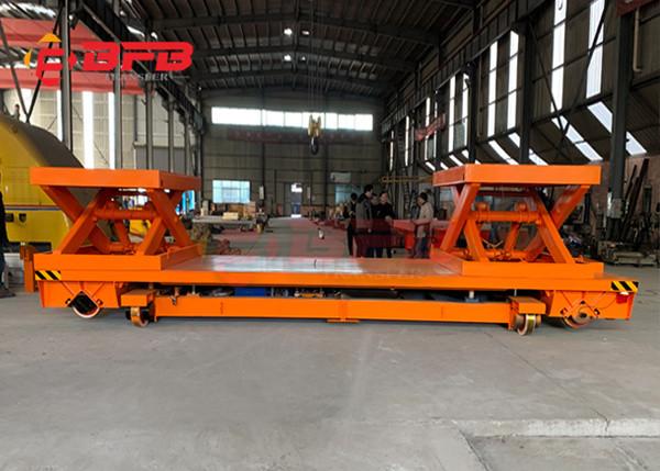 track mounted warehouse battery high load transfer cart lift