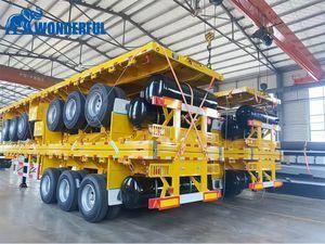 China Custom Brands Super Link 4 Axles 28t Support Leg Capacity Container off Road Step Decking Types Transport Accessories Business Best Height Flatbed Semi Trailer for sale