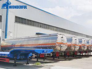 China High Volume 4 Axle Tank Industries Equipment Alley Tractor Steel Cargo Box Project Fossil Enclosed Holder Diesel Regulation Palm Oil Fuel Tanker Truck Trailer for sale