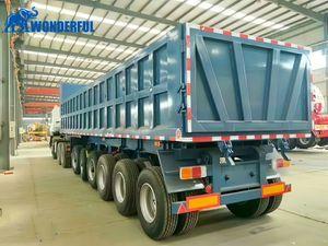 China New Dumpster Body Parts 3 Axle Hydraulic Quick and Easy Loading Versatile Hydraulic Dump Truck Tip Over Prevention Open Top Hydraulic Tipper for sale