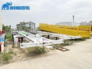 China Cheap Price Customer Requirements 2 3 4 Axles Mechanical Suspension Heavy Duty Transport 20feet 40FT 45FT Container Truck Skeletal Chassis Skeleton Semi Trailer for sale