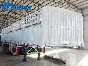 China Tri-Axle 40FT 40ton Wide Board Bracket Kit Flatbed Barrier Invisible Barbed Wire Bulk Cargo Type Fender Wall Framing Delivery Fence Transport Semi Truck Trailer for sale