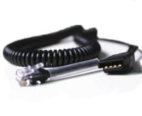 Cina Cavo arrotolato della molla dell'unità di elaborazione con la spina a cristallo della spina 4P4C per gli assemblaggi cavi del trasduttore auricolare del sistema della cuffia avricolare del telefono in vendita