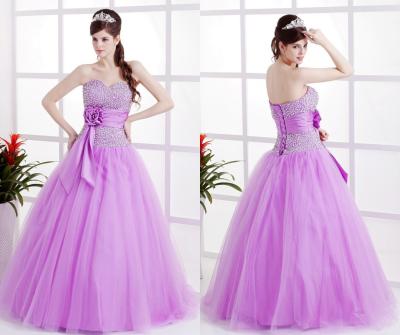 Cina Principessa porpora Quinceanera Dresses dell'innamorato senza maniche per le signore, ragazze in vendita