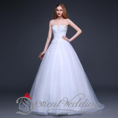Cina Applique brillante del fiore degli zecchini delle perle dei vestiti da sposa lussuosi delle donne in vendita