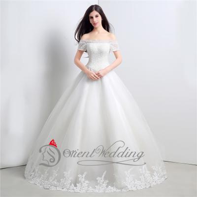 Cina I vestiti da sposa delle donne di Tulle con bordare applique del fiore degli zecchini in vendita