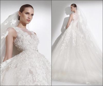 Cina I vestiti da sposa sexy delle donne minute con l'applique del pizzo del fiore in vendita