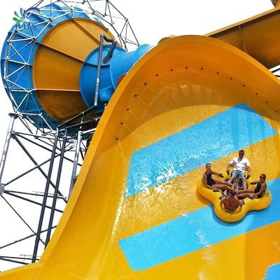 China Heavy duty water park cloverleaf tube for water slide fiberglass water slide parts Te koop