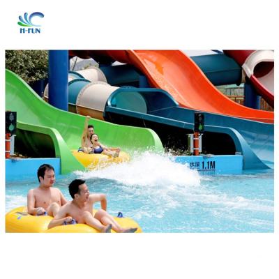 China Big sale Two person water park fiberglass slide double tube à venda