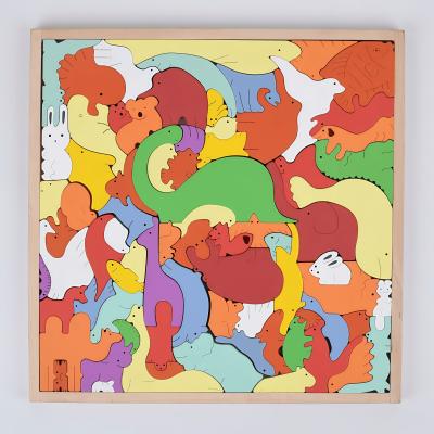 China Children Learning Games Developing Kids Toddler Gifts Montessori Jigsaw Big Crazy Animal Puzzle Toys for sale