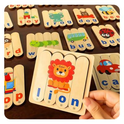 China English Letter Matching Spelling Word Games Puzzle Educational Toys for Children for sale