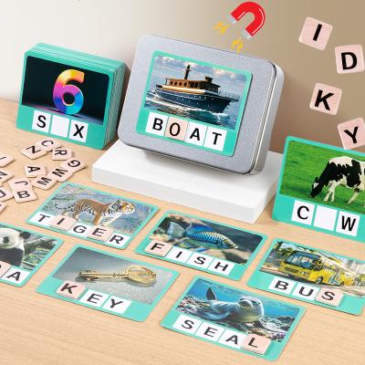 China Kids Alphabet Phonics Games Learning Abc Magnets Toys Toddler Cvc Word Games Magnetic Letters Flash Cards for sale