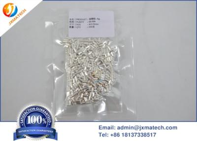 Chine Cibles granulaires argentées de pulvérisation d'AG 99,99% 3x3mm/6x6mm/3x6mm à vendre
