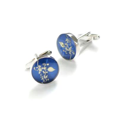 Cina Crystal Blue Diamond Cufflinks, gemelli del bottone per le camice rama il materiale in vendita