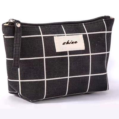 Cina Borsa 21CM×12CM×6.5CM multifunzionali di trucco della tela dello spazio in bianco della chiusura lampo in vendita