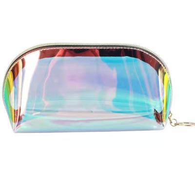 Cina Materiale trasparente di colore del laser della borsa cosmetica magica TPU della chiusura lampo impermeabile in vendita