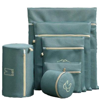 Cina OEM di nylon verde del materiale del tessuto di Mesh Laundry Bag Double Layer in vendita