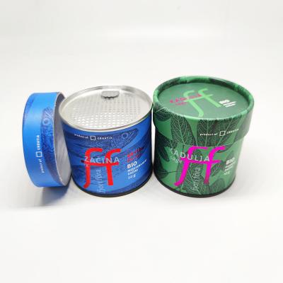 China O composto de papel imprimindo feito sob encomenda enlata o produto comestível em volta do empacotamento do tubo à venda