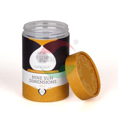 Cina Stampa del barattolo di plastica del cilindro di pelle di cura delle latte composite di plastica chiare della carta in vendita