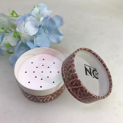 China Modern Flower Black Powder Paper Cylinder Container With PVC Transparent Window for sale