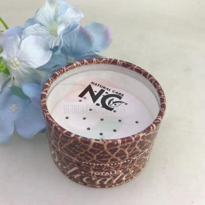 China Modern Flower Black Powder Paper Cylinder Container With PVC Transparent Window for sale