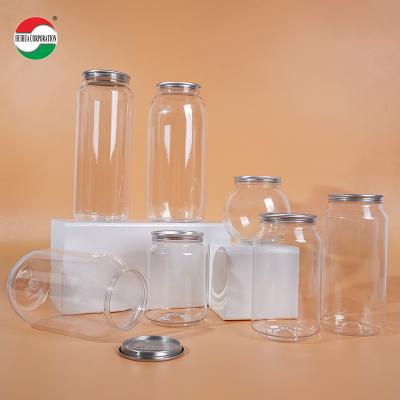 Κίνα 250ml 330ml 400ml 500ml 700ml Custom Size Μπουκάλι PET Γάζα Συσκευή κονσέρβες ποτών Κατασκευασμένες από υλικό PET τροφίμων Διαφανή με κάλυμμα τύπου Εύκολο ανοιχτό καπάκι προς πώληση