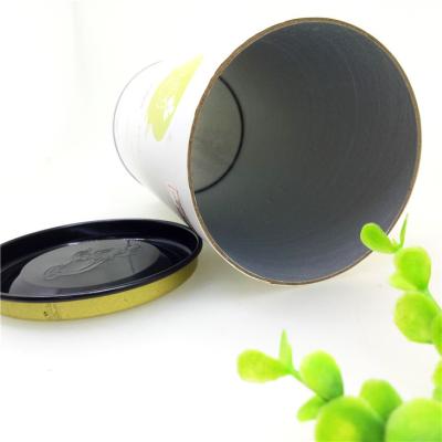 Chine Le composé fait sur commande de papier de couvercle en métal de logo met en boîte la taille intérieure du diamètre 120mm de 99mm à vendre