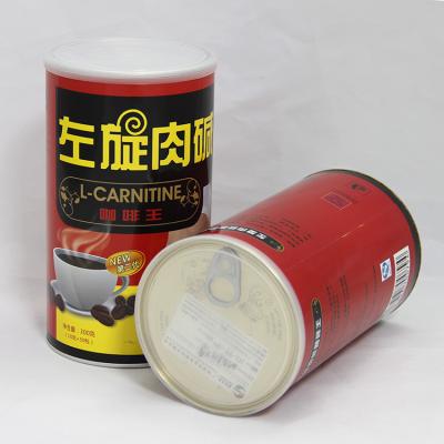 Cina Latte composite della carta facile dell'estremità aperta di Alumunium con la spina dei pp ed il cappuccio neri del PE in vendita