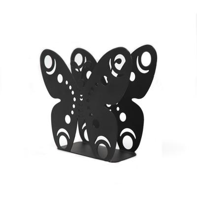 Cina Progettazione creativa del metallo di Eco del supporto nero amichevole del tovagliolo per le caffetterie/ufficio in vendita