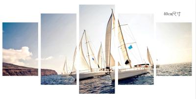 Cina Stampe della foto della tela di pittura di vista sul mare della barca a vela per la decorazione domestica in vendita