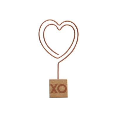 Cina L'appunto di forma di amore taglia le clip da tavolino dell'ufficio dei supporti della foto per amichevole eco- delle foto in vendita