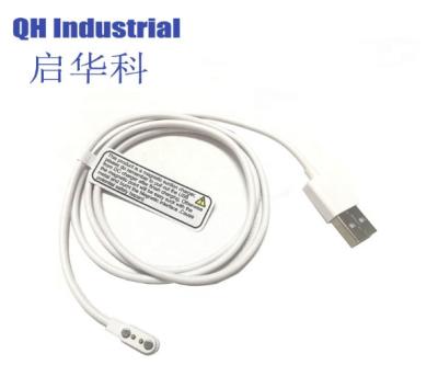 중국 스마트 워치 충전 케이블 2핀 2.84mm 휴대용 자기 충전 USB 충전 케이블 케이블 판매용