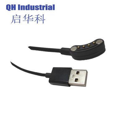 중국 소매 공장 OEM 스마트 워치 자기 충전 케이블 4 핀 USB 빠른 충전 케이블 스마트 웨어러블에 맞습니다 판매용