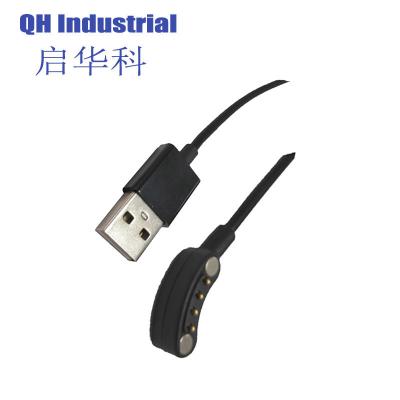 중국 소매 공장 OEM 스마트 워치 자기 충전 케이블 4 핀 USB 빠른 충전 케이블 스마트 웨어러블에 맞습니다 판매용