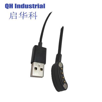 중국 소매 공장 OEM 스마트 워치 자기 충전 케이블 4 핀 USB 빠른 충전 케이블 스마트 웨어러블에 맞습니다 판매용