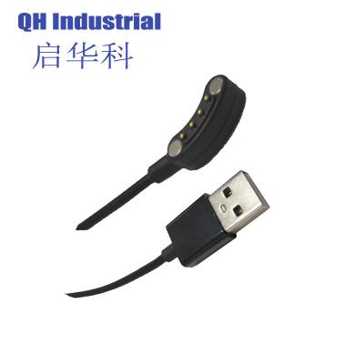 중국 소매 공장 OEM 스마트 워치 자기 충전 케이블 4 핀 USB 빠른 충전 케이블 스마트 웨어러블에 맞습니다 판매용