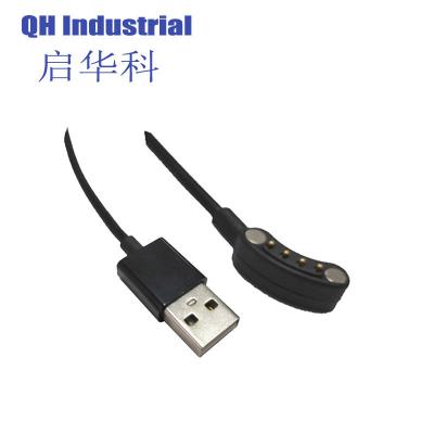 중국 소매 공장 OEM 스마트 워치 자기 충전 케이블 4 핀 USB 빠른 충전 케이블 스마트 웨어러블에 맞습니다 판매용
