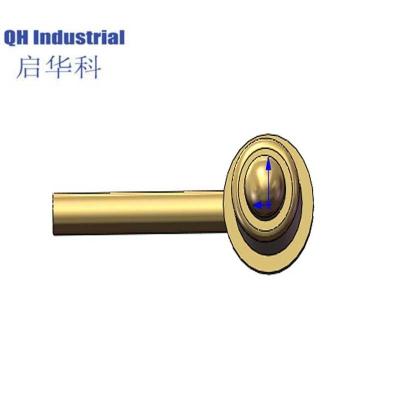중국 Plated Gold Pins Probe Spring PCB Welding Pogo Pin Contact Electrical Brass Copper Connector Terminal Male Female 판매용