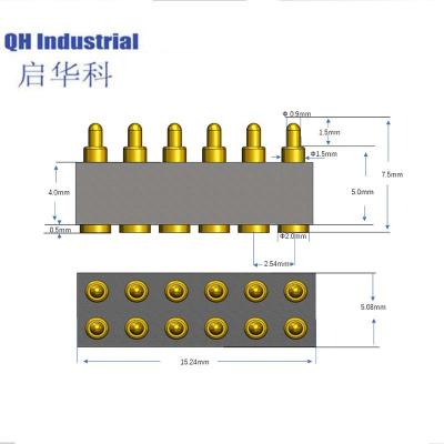 China 12Pin Colombia Smart Home Applicaton Connector Magnetic Power Connector spring loaded pin Connector For Smart Watch for sale