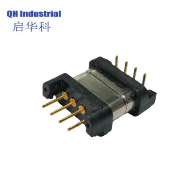 중국 4Pin 2.54mm 피치 남여 2Amp 600gf 자석 Pogo Pin 충전기 연결관 판매용